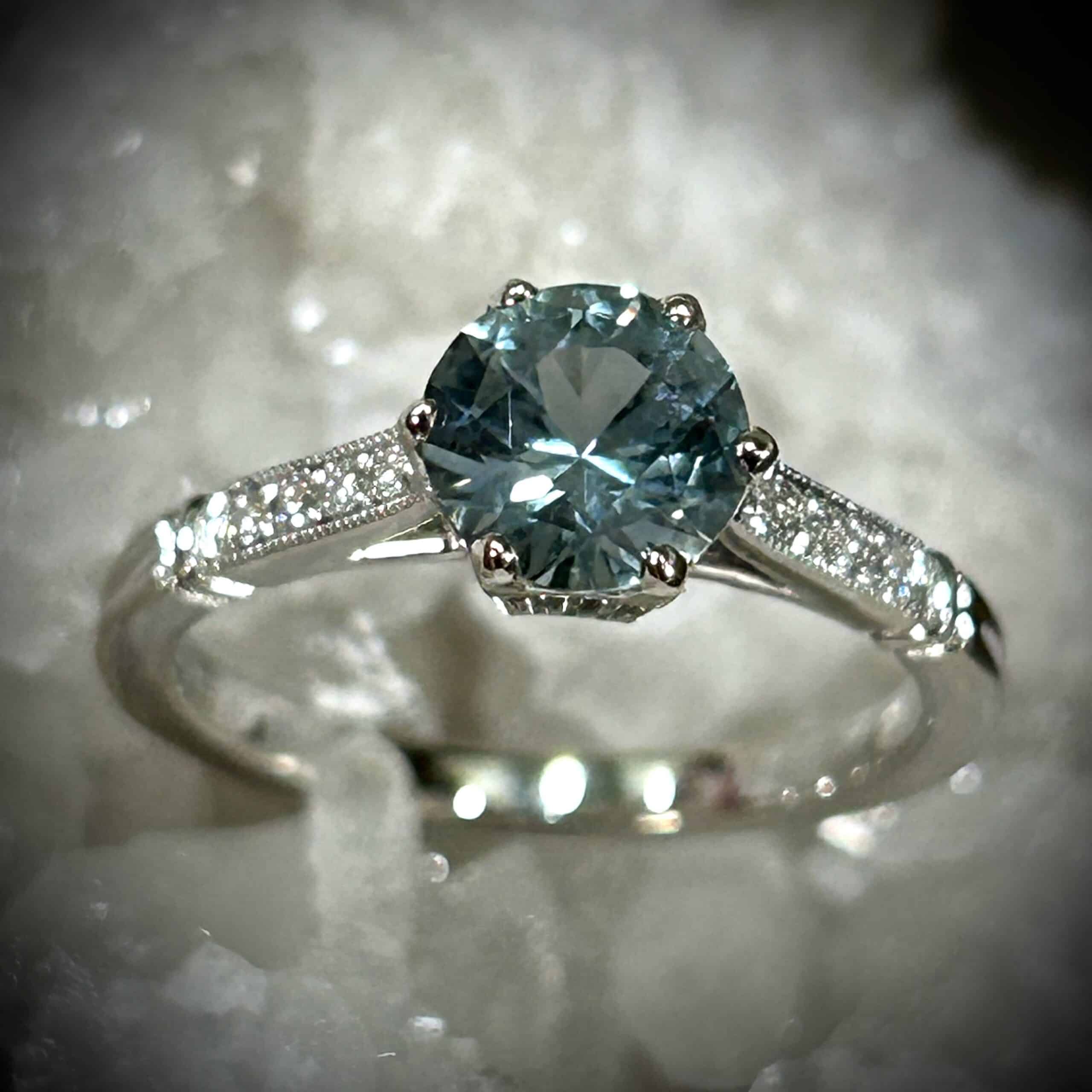 Montana Sapphire Diamond Ring – River's Edge Gems